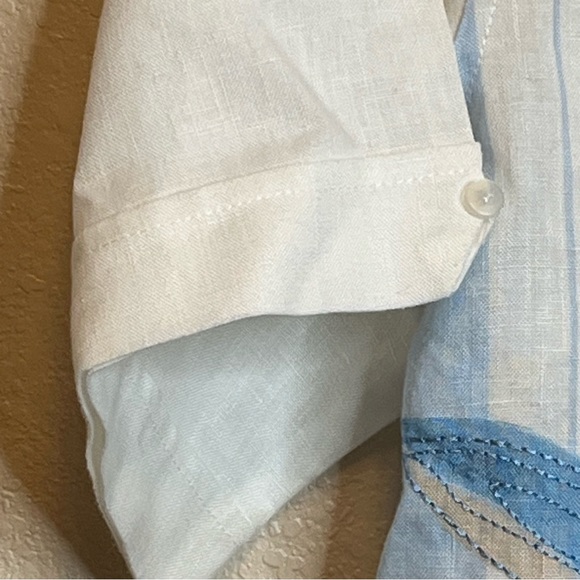 Cubavera | Shirts | Cubavera 0 Linen Casual Leafy Button Up Shirt Size ...